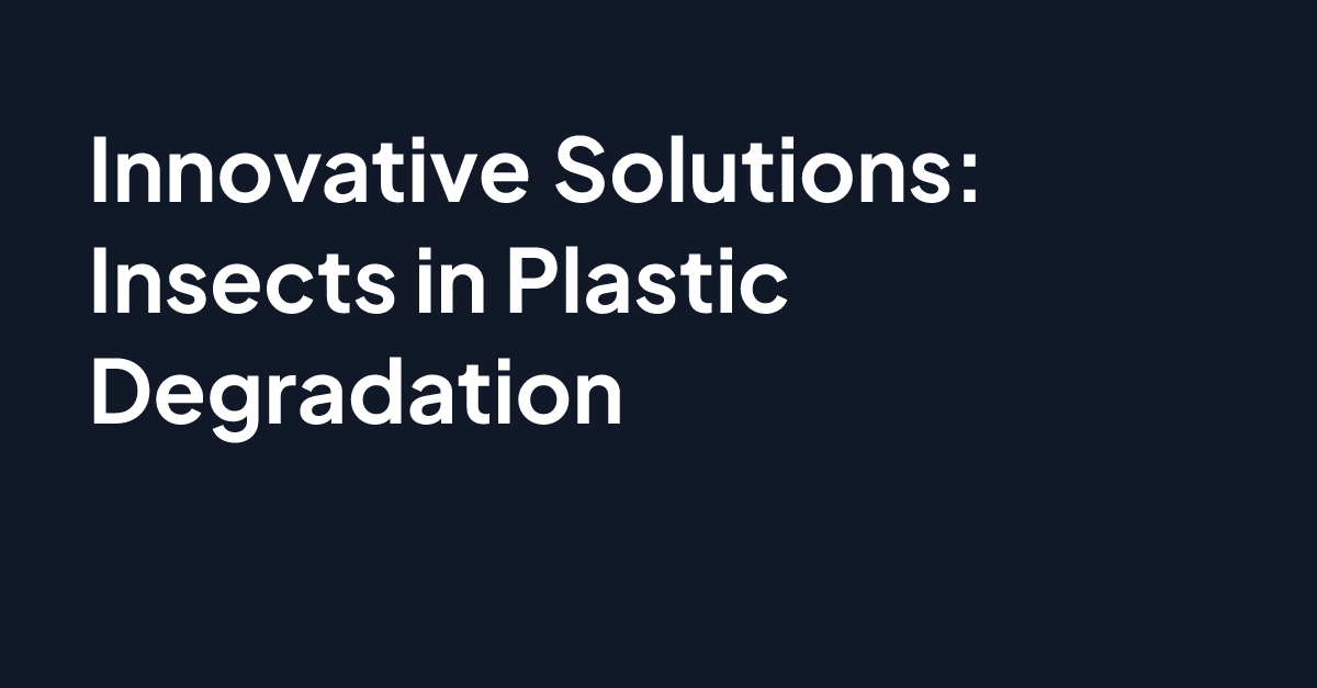 Innovative Solutions: Insects in Plastic Degradation